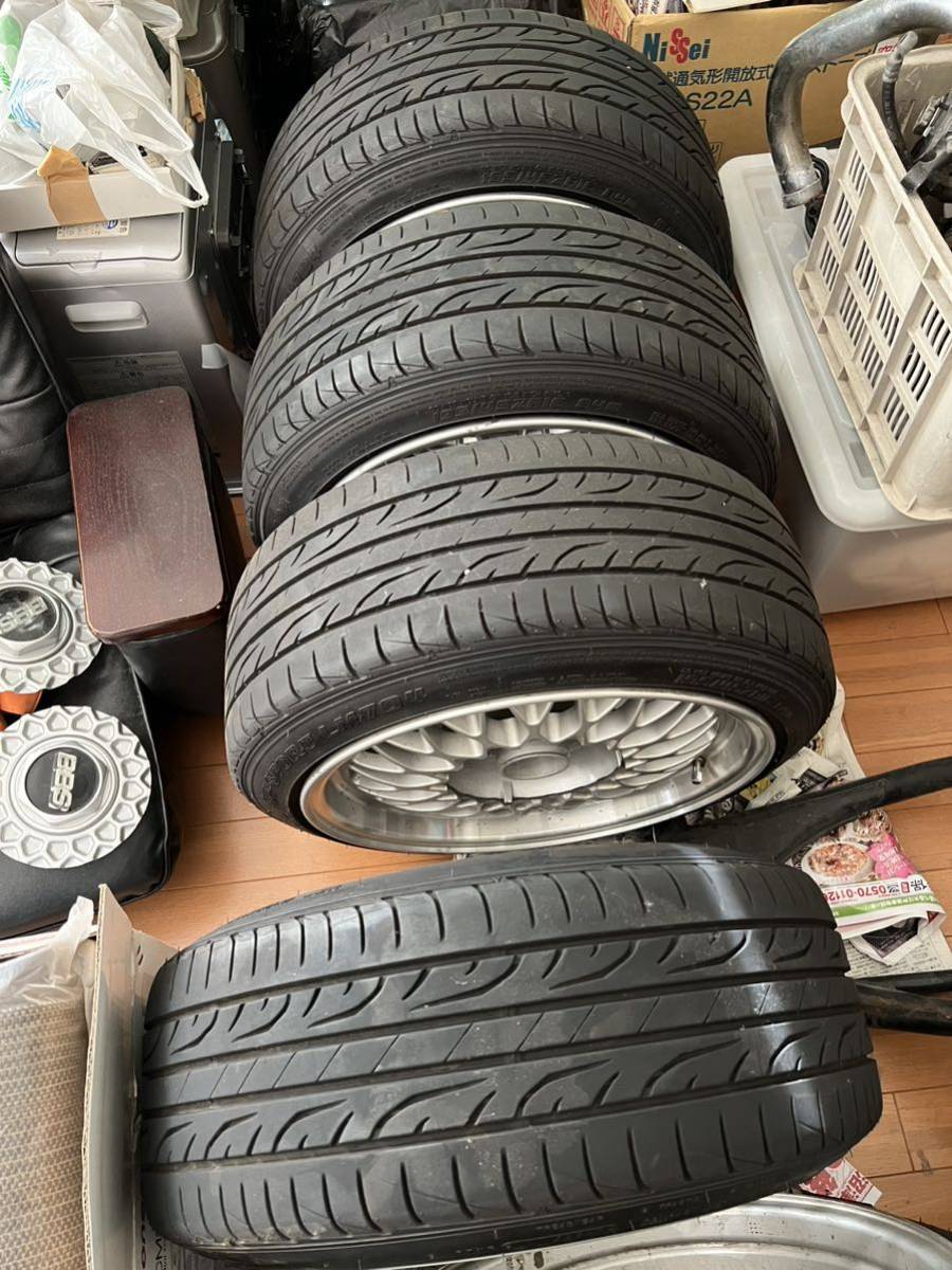 BBS RG069 8J+30 16in 5穴PCD114.3 4本セット 195/45R16 タイヤ残り溝あり 引っ張り GT-R Z32 JZX81 GX81 R32 S13 S14 ...