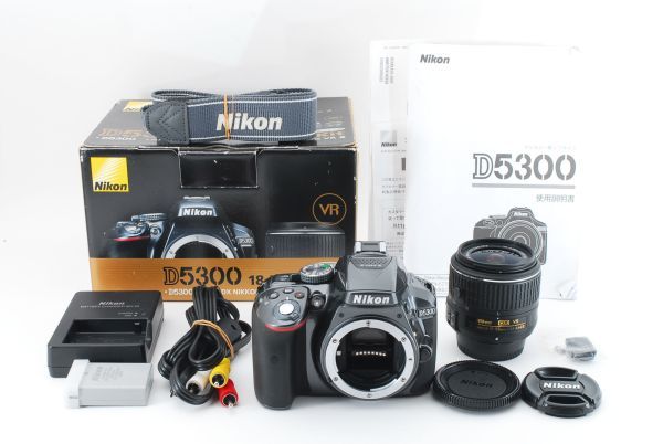 Nikon D5300 グレー Gray 18-55 G VR II キット シャッター回数：612回 1702(ニコン)｜売買された ...