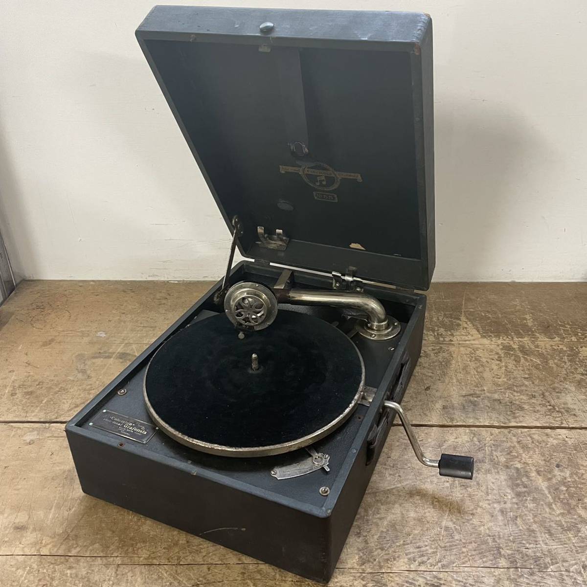 SN COLUMBIA コロンビア No 55 Viva-tonal Grafonola 蓄音機 ポータブル レコードプレーヤー昭和レトロ ...