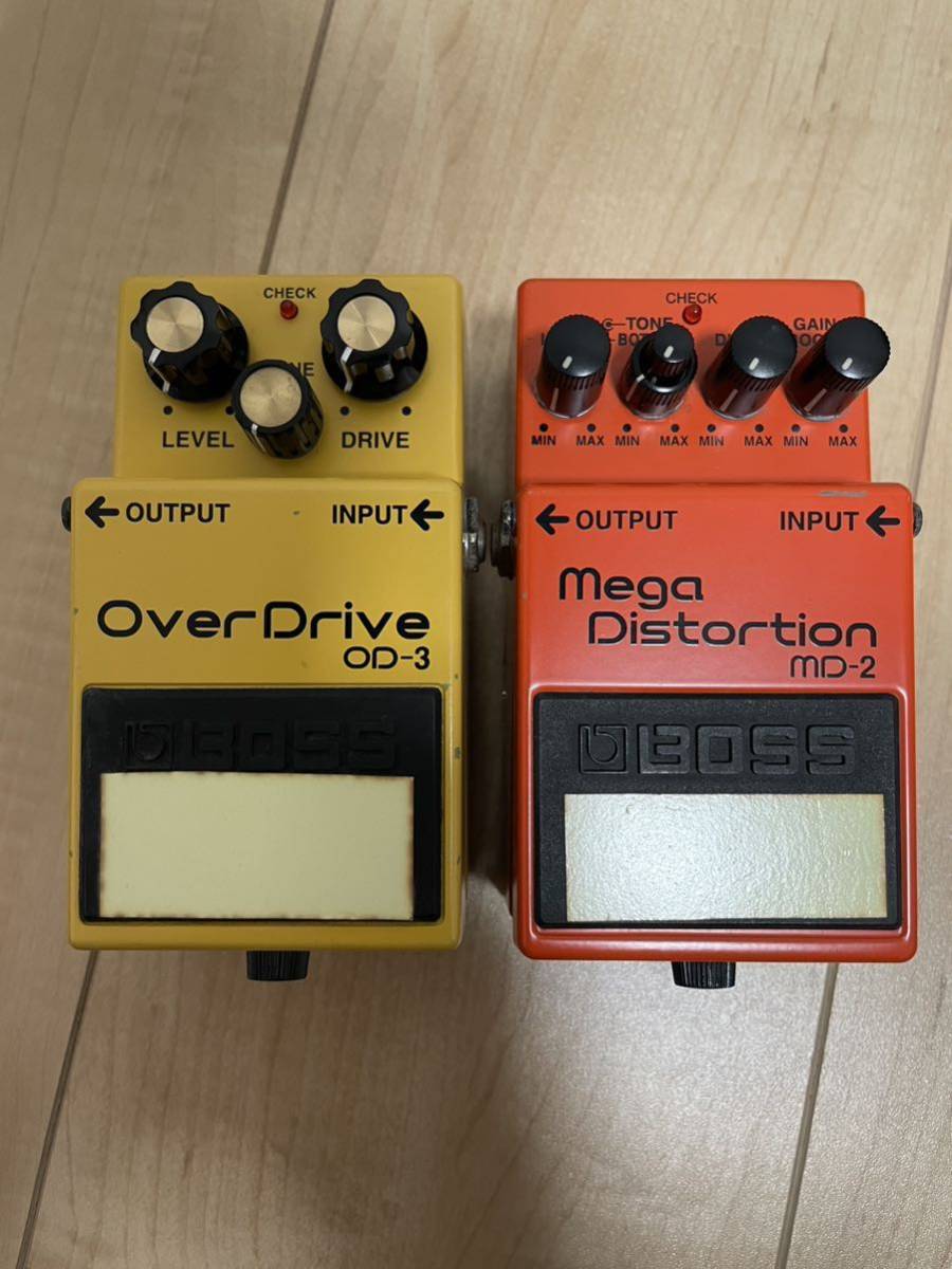 BOSS OD-3 MD-2オーバードライブ ディストーション 2個セット 元箱ありOverdrive Distortion(オーバードライブ ...