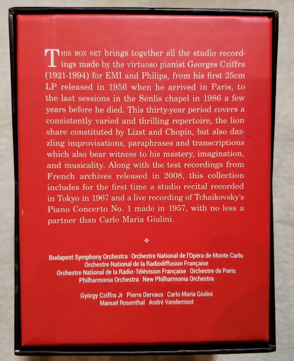 GEORGES CZIFFRA The Complete Studio Recordings 1956-1986 41CD ジョルジュ シフラ スタジオ録音全集 ERATO WARNER ...