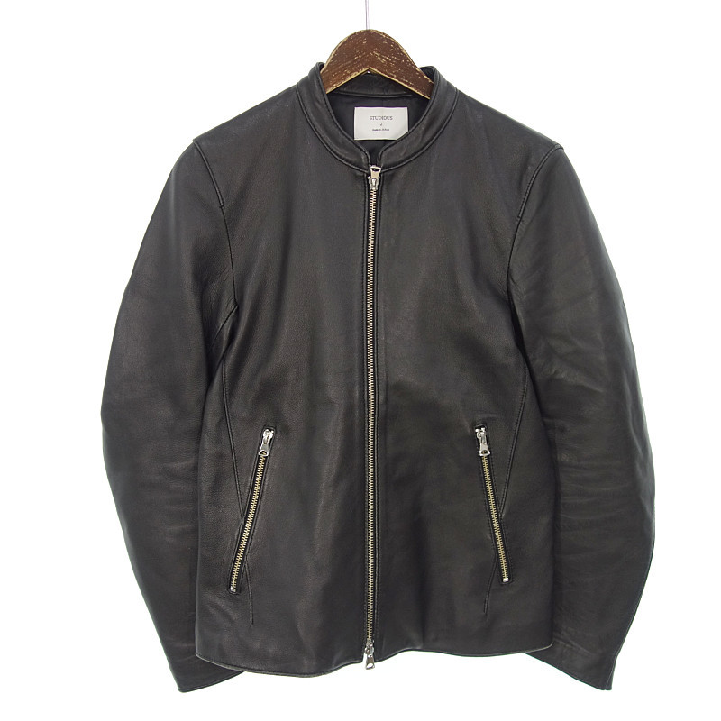 STUDIOUS ラムレザー シングル ライダース ジャケット(Mサイズ)｜売買されたオークション情報、yahooの商品情報をアーカイブ公開 - オークファン（aucfan.com）