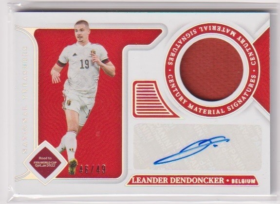 2022 National Treasures FIFA Road to World Cup Leander Dendoncker ...