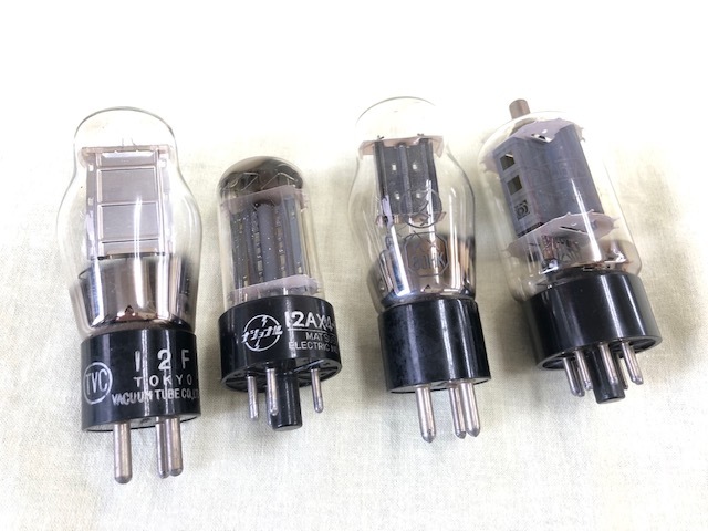 真空管 4本 ナショナル 12AX4 / マツダ KX80HK / HITACHI 12DQ6 / TVC 2F 動作未確認 現状品 ジャンク ...