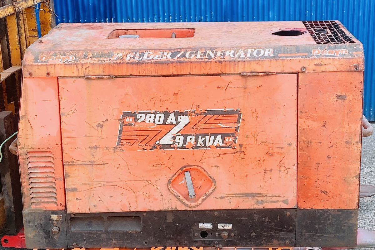 デンヨー DENYO 280SS DC280A エンジン 溶接機 発電機 280A ~9.9KVA AC ディーゼル 三相200V 単相 ...