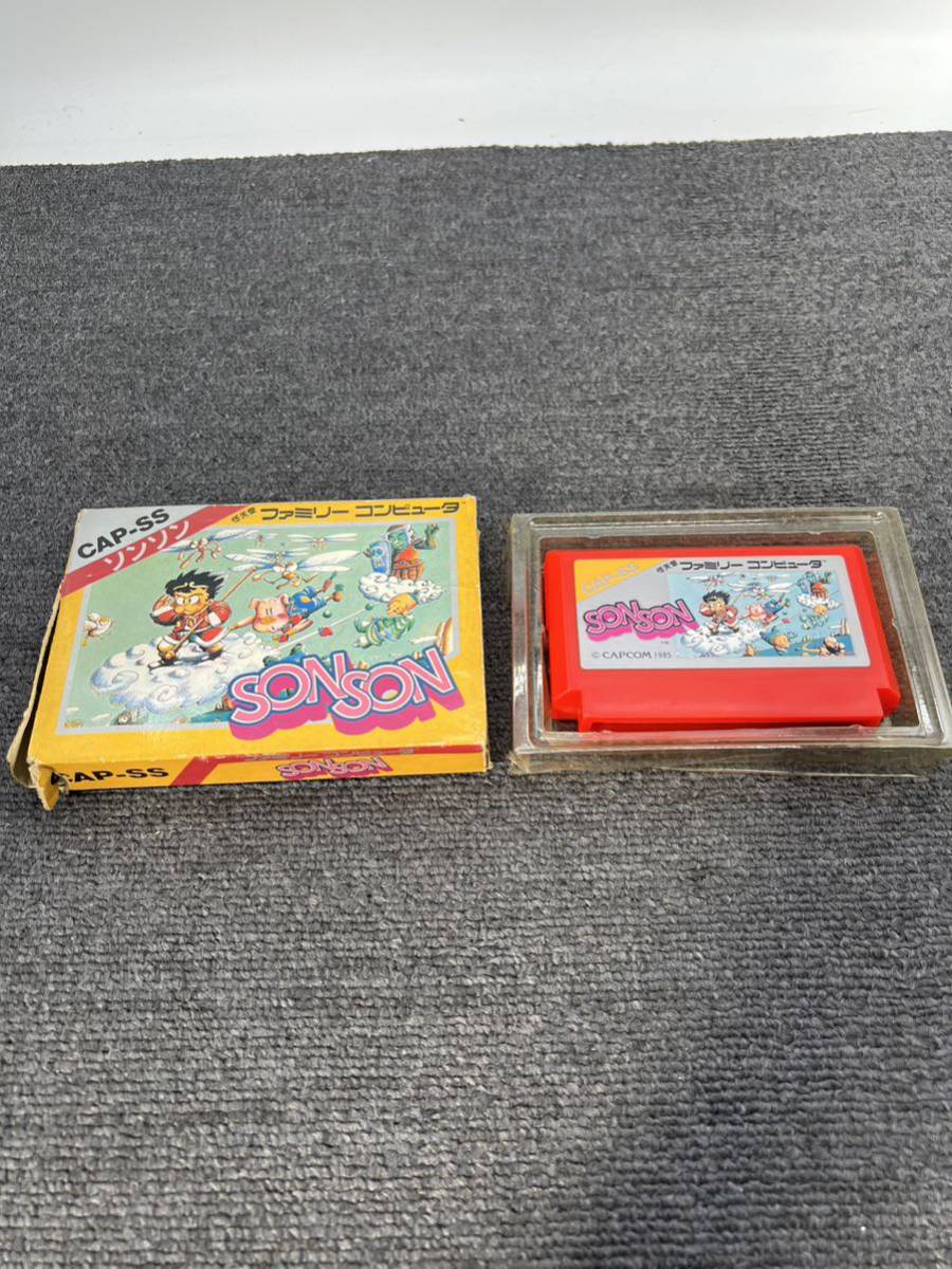 ファミコン ソンソン ゲーム ソフト CAP-SS SONSON CAPCOM カプコン ファミコンカセット FC ファミコンソフト 箱付き ...