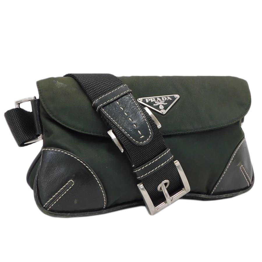 1円 プラダ ウエストポーチ グリーン系 ナイロン×レザー PRADA L.Cso.eC-13(その他)｜売買されたオークション情報、yahooの商品情報をアーカイブ公開 - オークファン ...