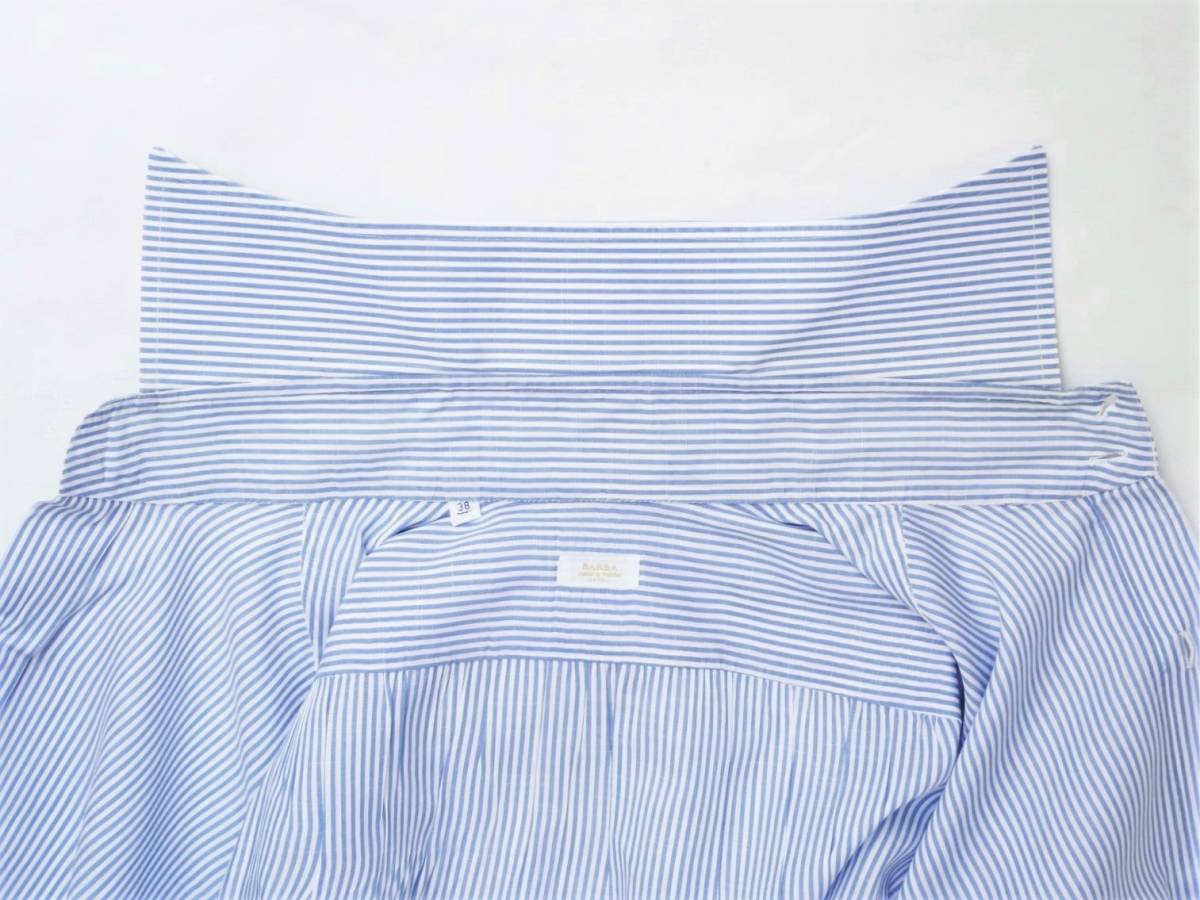 バルバ BARBA 38 15 セミワイドカラー ドゥエボットーニ サックスブルー ストライプ 高級ナポリ仕立て シャツ 正規品 カフスのボタン外れ(長袖シャツ)｜売買されたオークション情報 ...