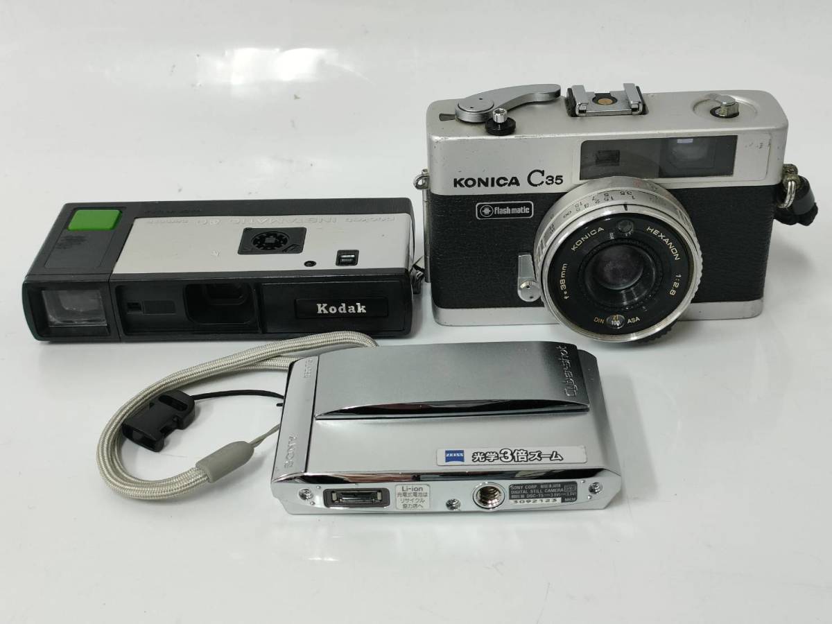 コニカ KONICA C35 ＋ SONY ソニー Cyber-shot サイバーショット DSC-T5 + kodak コンパクト フィルム ...
