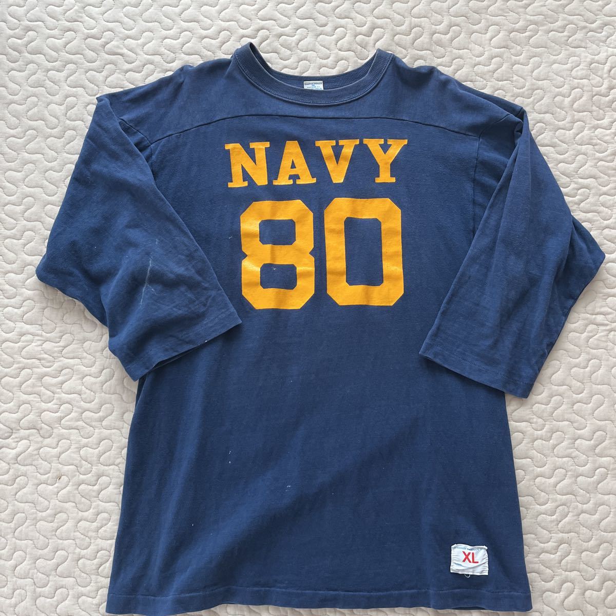 オリジナル US NAVY 80 XL Champion USA製 Tシャツ FOOTBALL 古着 ヴィンテージ 検501 501xx ...