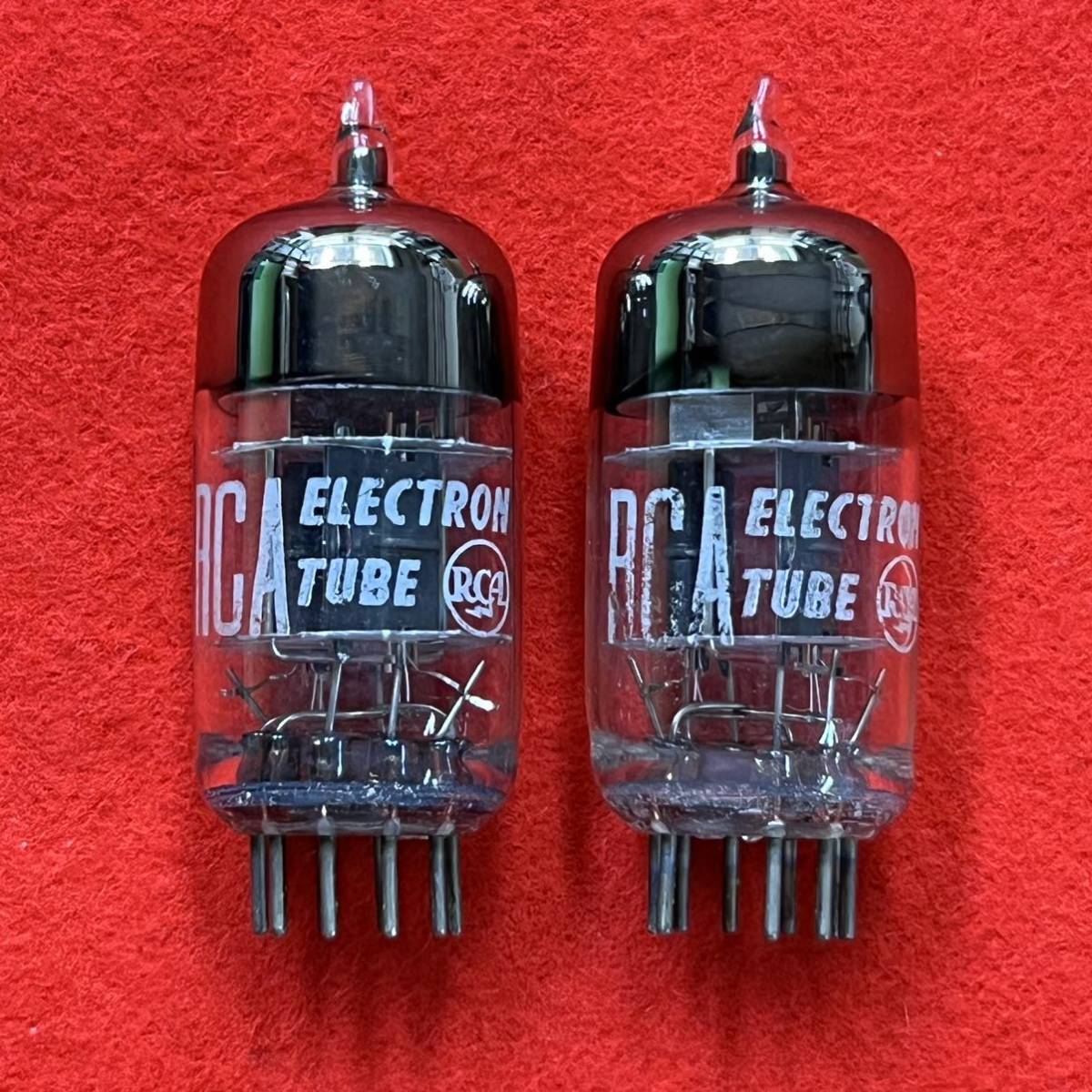 VT45 NOS ヴィンテージ 真空管 RCA 6201 12AT7/ECC81 互換球 2本 マッチドペア ブラックプレート トリプルマイカ ...