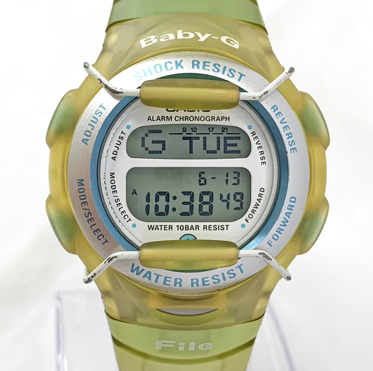 CASIO カシオ BABY-G ベビーG 腕時計 クオーツ BGF-111 イエロー グリーン ブルー クリア 透明 電池交換済み み ...