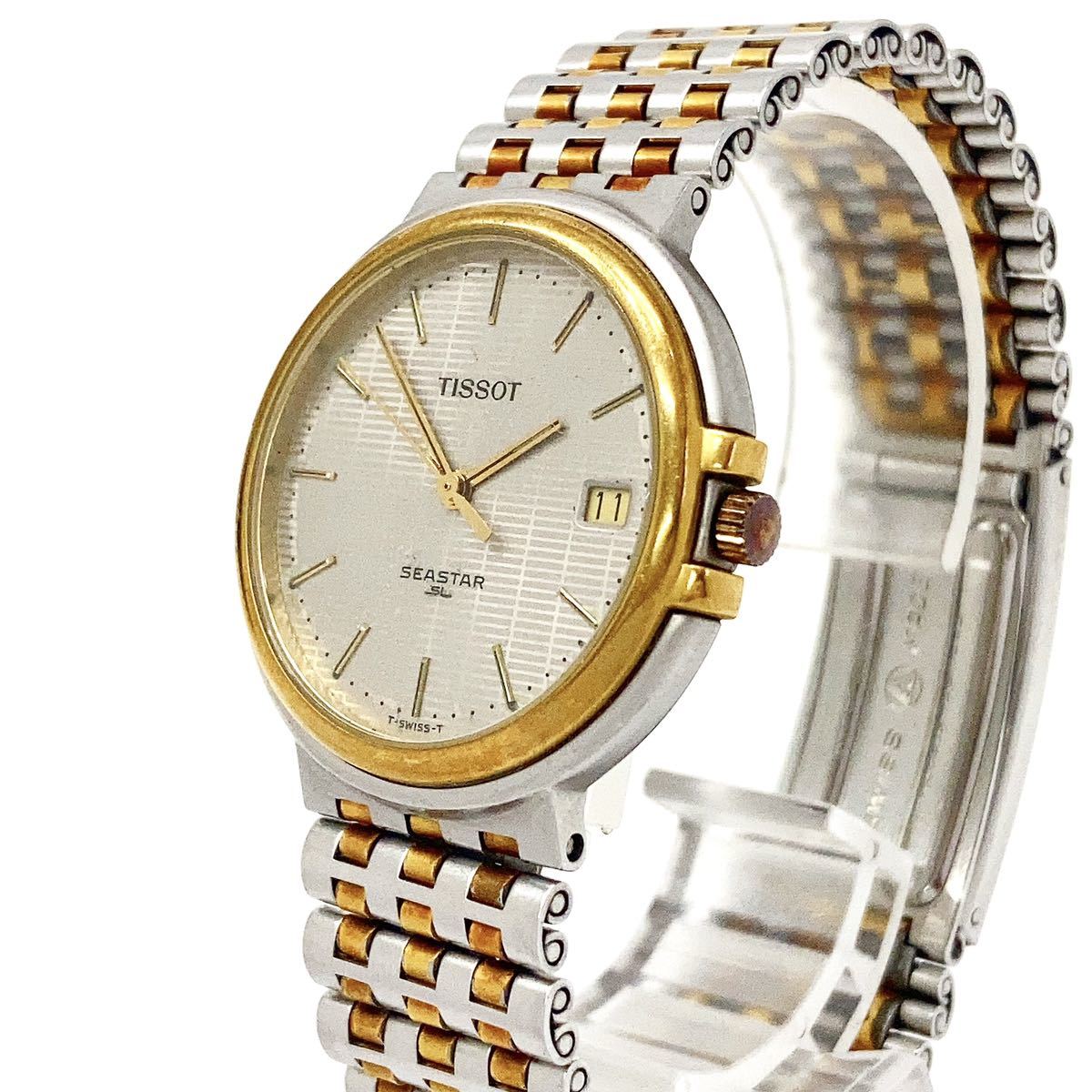 TISSOT SEASTAR SL ティソ シースター 腕時計 メンズ クオーツ コンビカラー デイト alp川0609(ティソ)｜売買されたオークション情報、yahooの商品情報をアーカイブ ...