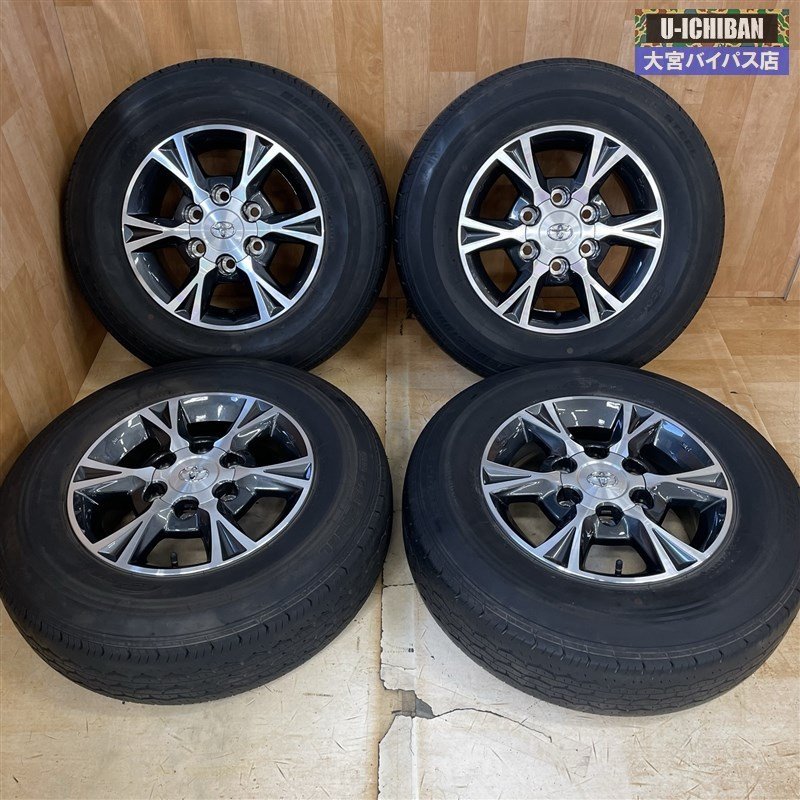 ガリ傷無 トヨタ 200系ハイエース純正アルミホイール 15インチ 6J +35 6H 139 & ブリヂストン エコピア RD-613 195/80R15 107/105LT 004(その他 ...