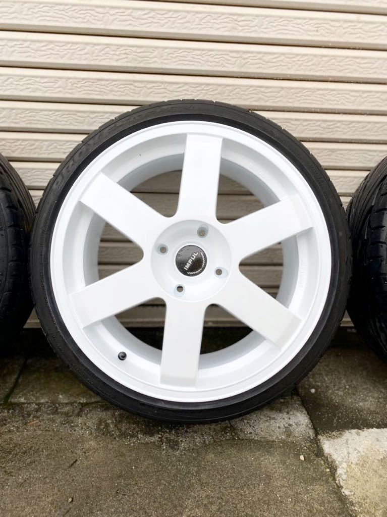 IMPUL NEW RS 17×9J ET38 4本 トーヨー T1R 114.3 4穴 S13 180SX S14 R30 R32 R33 ...