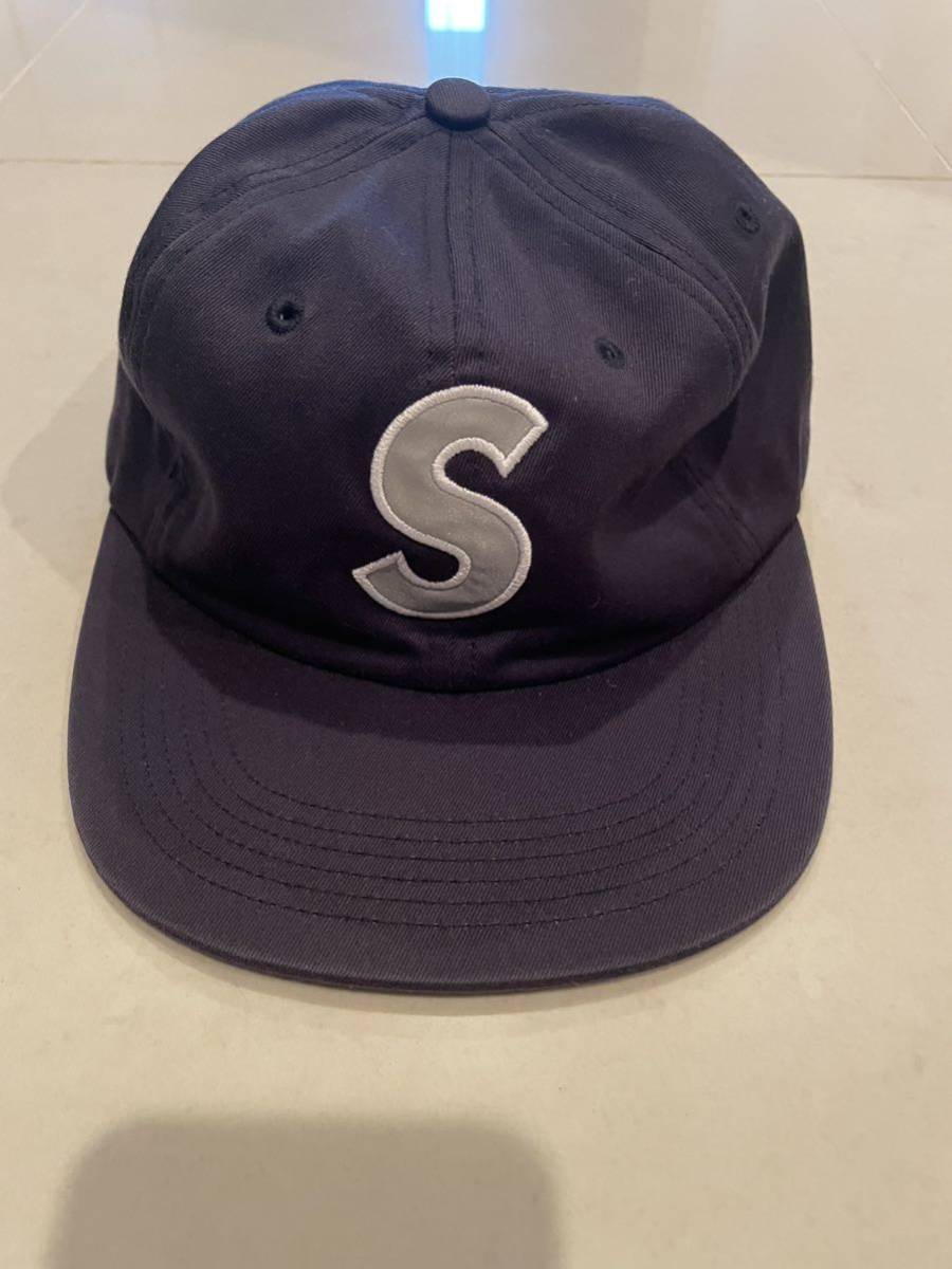 supreme S Logo 6-Panel Cap Navy シュプリーム リフレクティブSロゴ6パネルキャップ ネイビー BOXロゴ ...