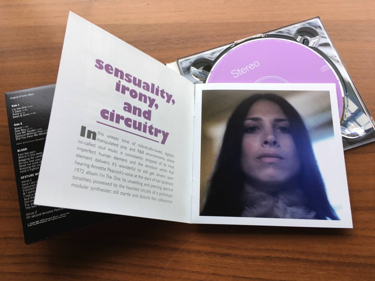 Annette Peacock I'M THE ONE CD Mark Whitecage Perry Robinson Paul Bley ...