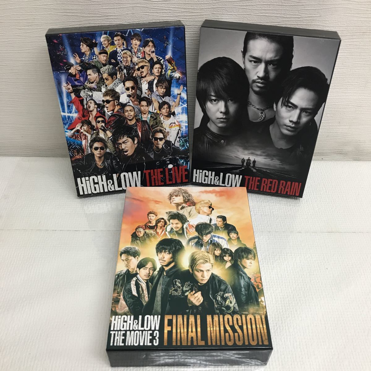 PY0718I HiGH&LOW DVD Blu-ray 3本セット THE LIVE/THE RED RAIN/THE MOVIE 3 ...