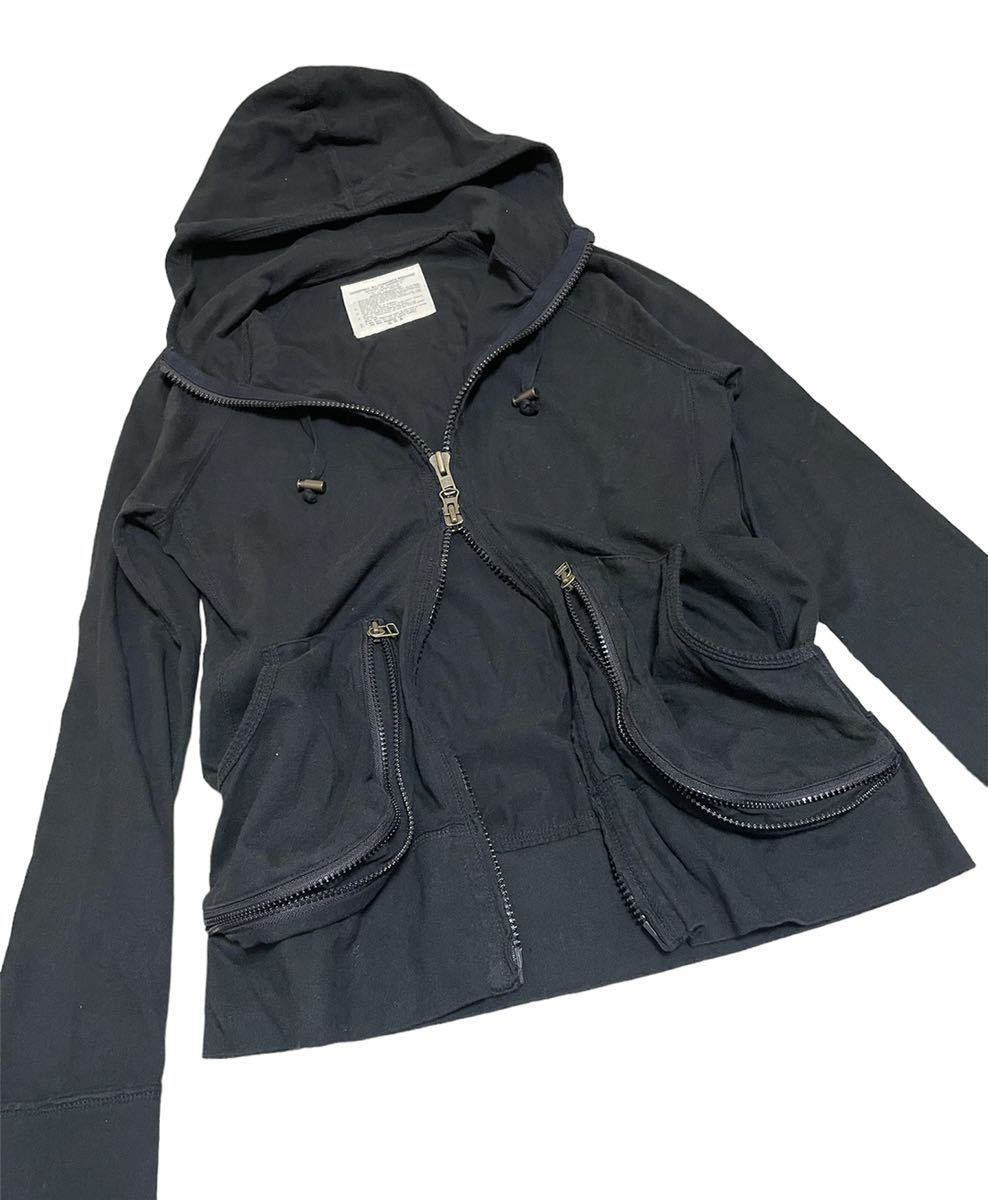 Rare 00s G.O.A Archive Mulch Zip Three-dimensional Pocket Cargo Hoodie ...