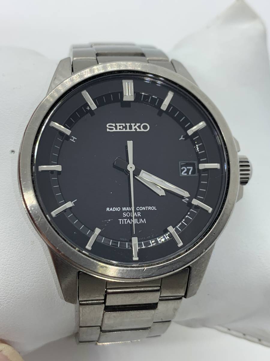 SEIKO セイコー スピリット スマート チタン 純正 メンズ 電波ソーラー SBTM145 7B52-0AD0 黒文字盤(セイコー)｜売買 ...