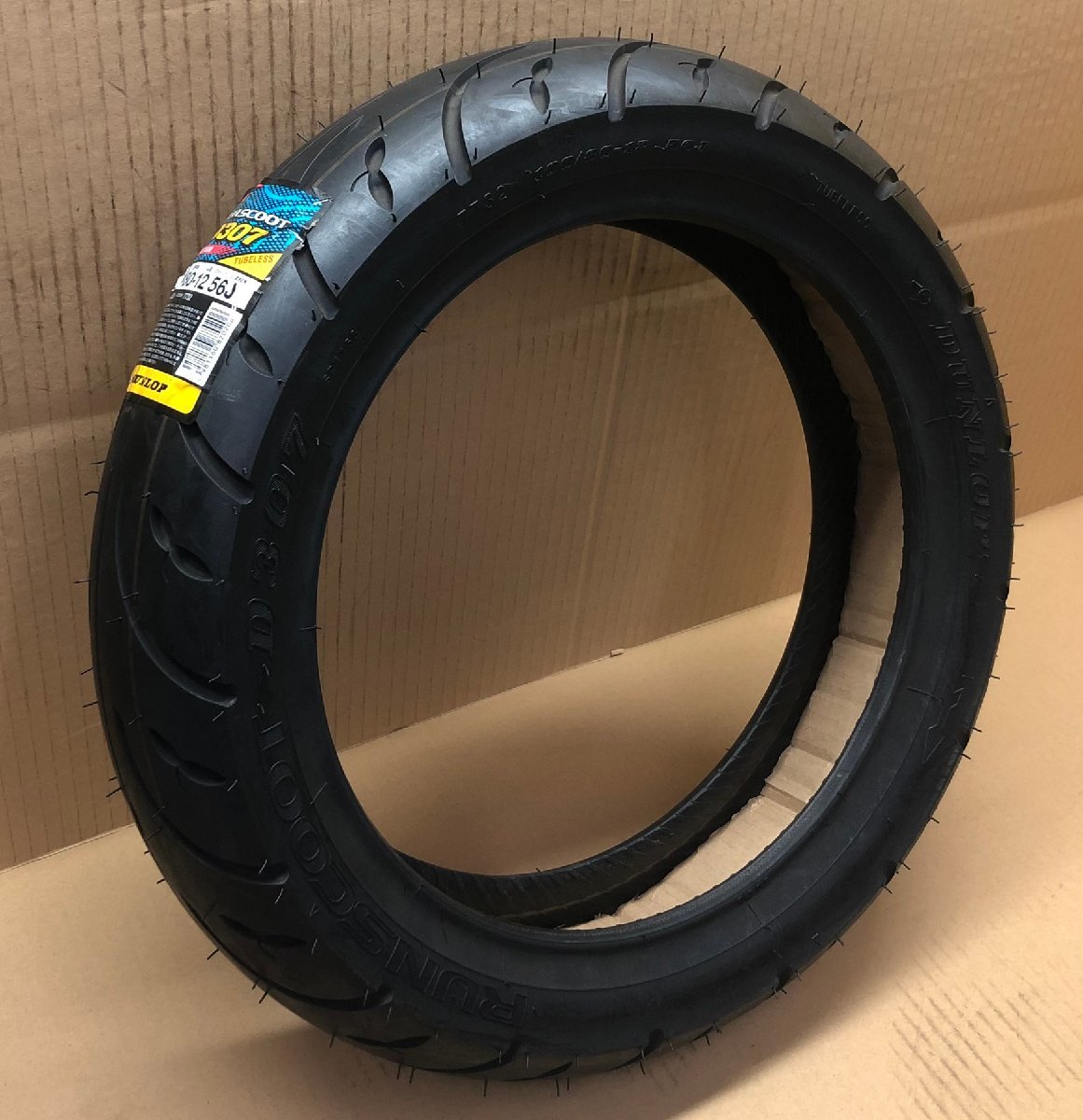 展示品1点限 DUNLOP ダンロップ RUNSCOOT D307 100/80-12 リア or フロント/タイヤ/チューブレス 56J ...