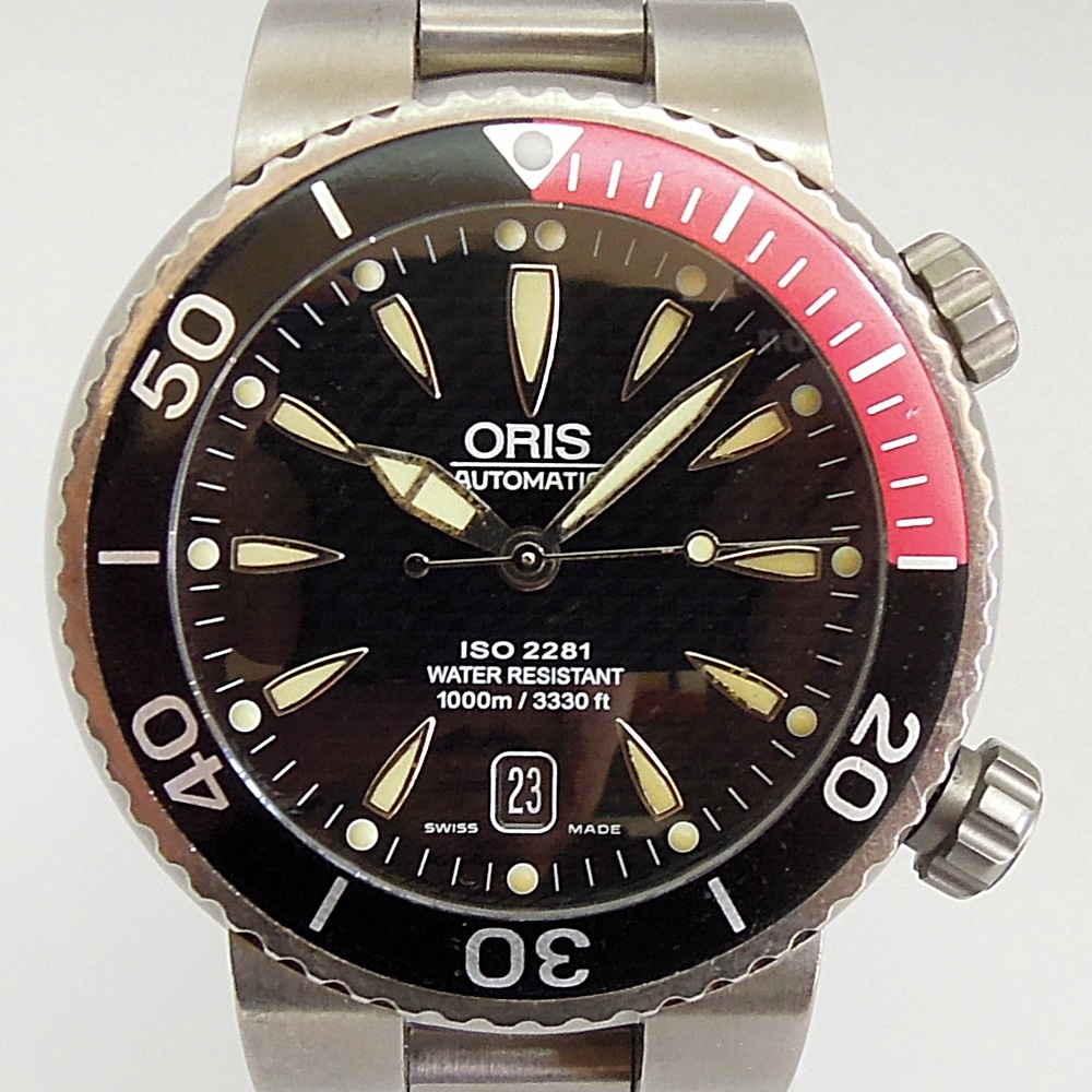 TI ORIS オリス 633-7541 ダイバーデイト ETA2824-2 3針デイト付き自動巻 エアーエスケープ付き 消費税無(オリス ...