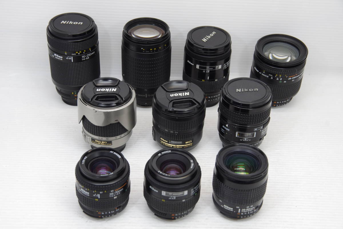 ジャンク ニコン Nikon AFレンズ 10本セット AF-S 24-85mm 28-200mm ED 60mm/2.8 MICRO他(ニコン)｜売買されたオークション情報、yahooの商品 ...