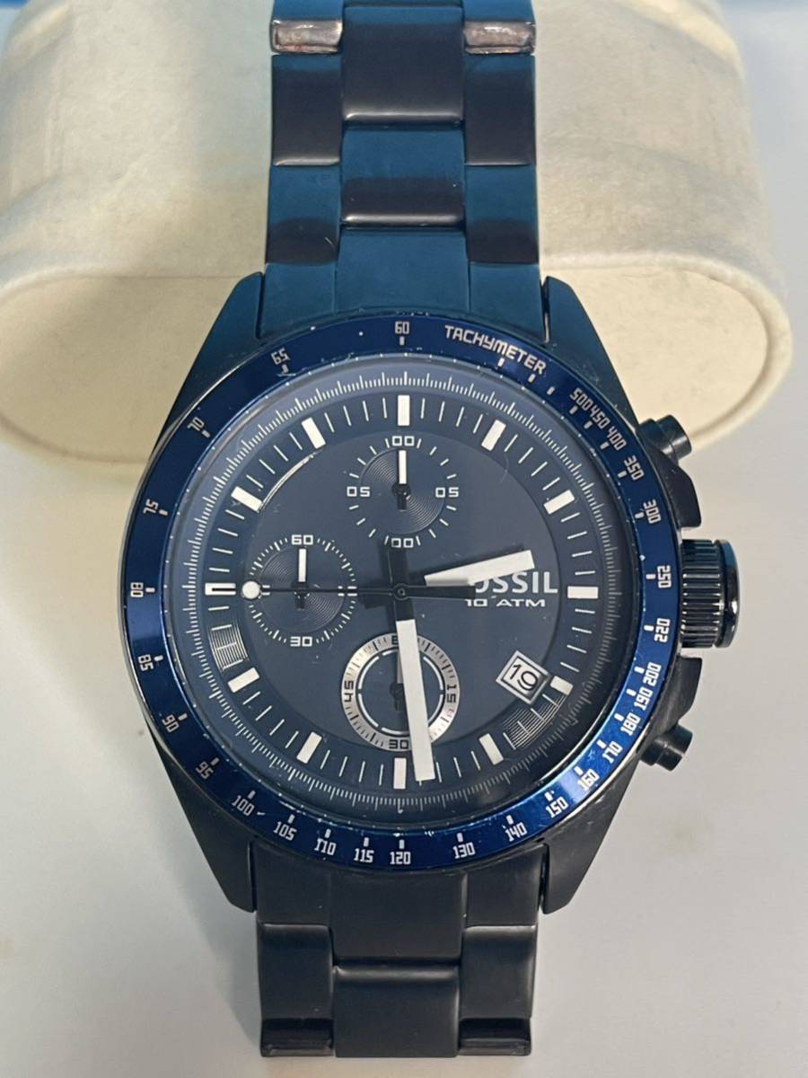フォッシル fossil CH-2692 青文字盤 クロノグラフ メンズ腕時計(フォッシル)｜売買されたオークション情報、yahooの商品情報をアーカイブ公開 - オークファン（aucfan.com）