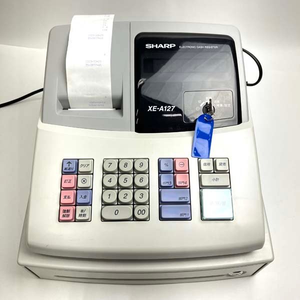 e シャープ SHARP 電子レジスタ XE-A127-H グレー 50/60Hz 店舗用品 ジャンク品 現状お渡し 取扱説明書/他有り 引き出し鍵付属無し(レジスタ)｜売買されたオークション ...