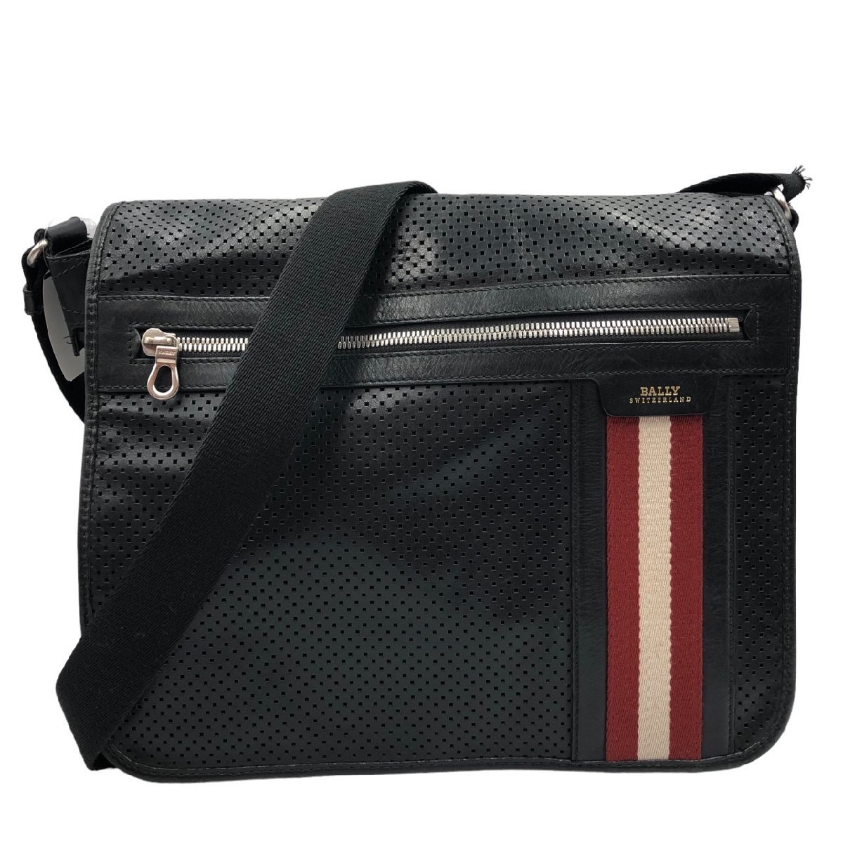 BALLY バリー パンチングレザー ブラック レザー メッセンジャーバッグ(かばん、バッグ)｜売買されたオークション情報、yahooの商品情報をアーカイブ公開 - オークファン（aucfan ...