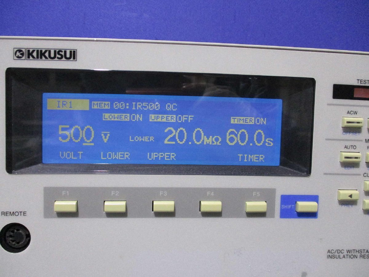 KIKUSUI AC/DC WITHSTANDING VOLTAGE/INSULATION RESISTANCE TESTER TOS9201 ...