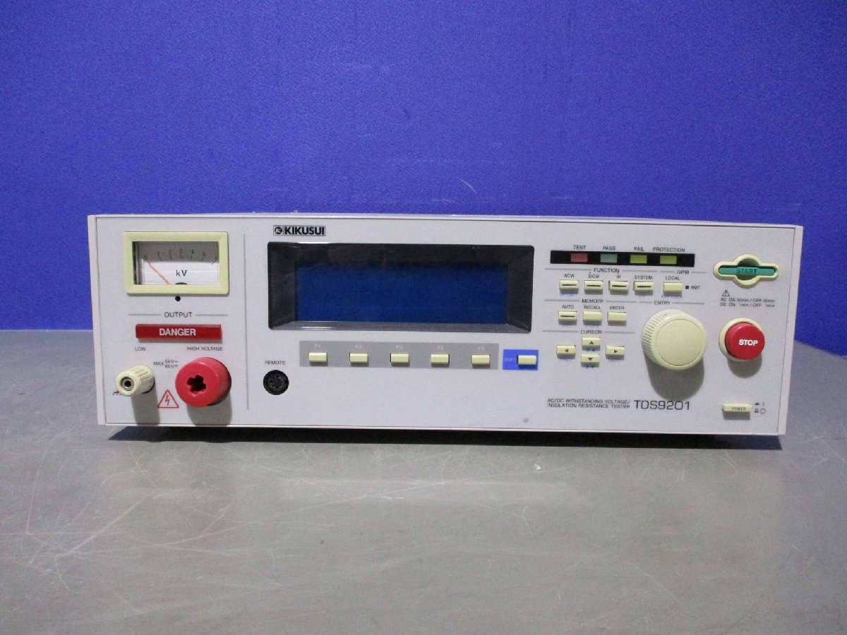 KIKUSUI AC/DC WITHSTANDING VOLTAGE/INSULATION RESISTANCE TESTER TOS9201 ...