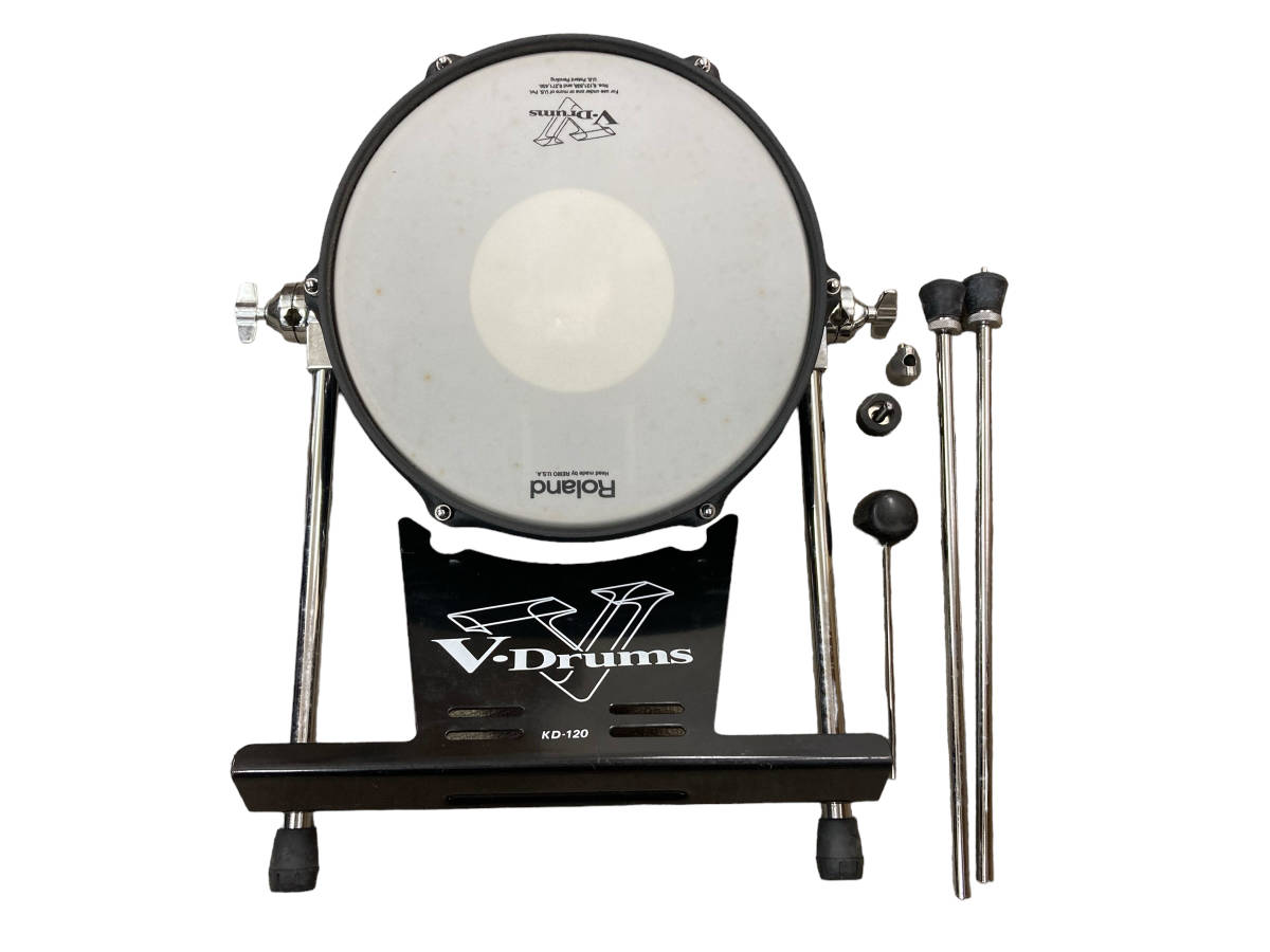 通電確認済み ROLAND ローランド TD-20 V-Drums 電子ドラムセット 現状品 KD-120 CY-15R RIDE VH-12 HI-HAT CY-12R/C PD-105 ...