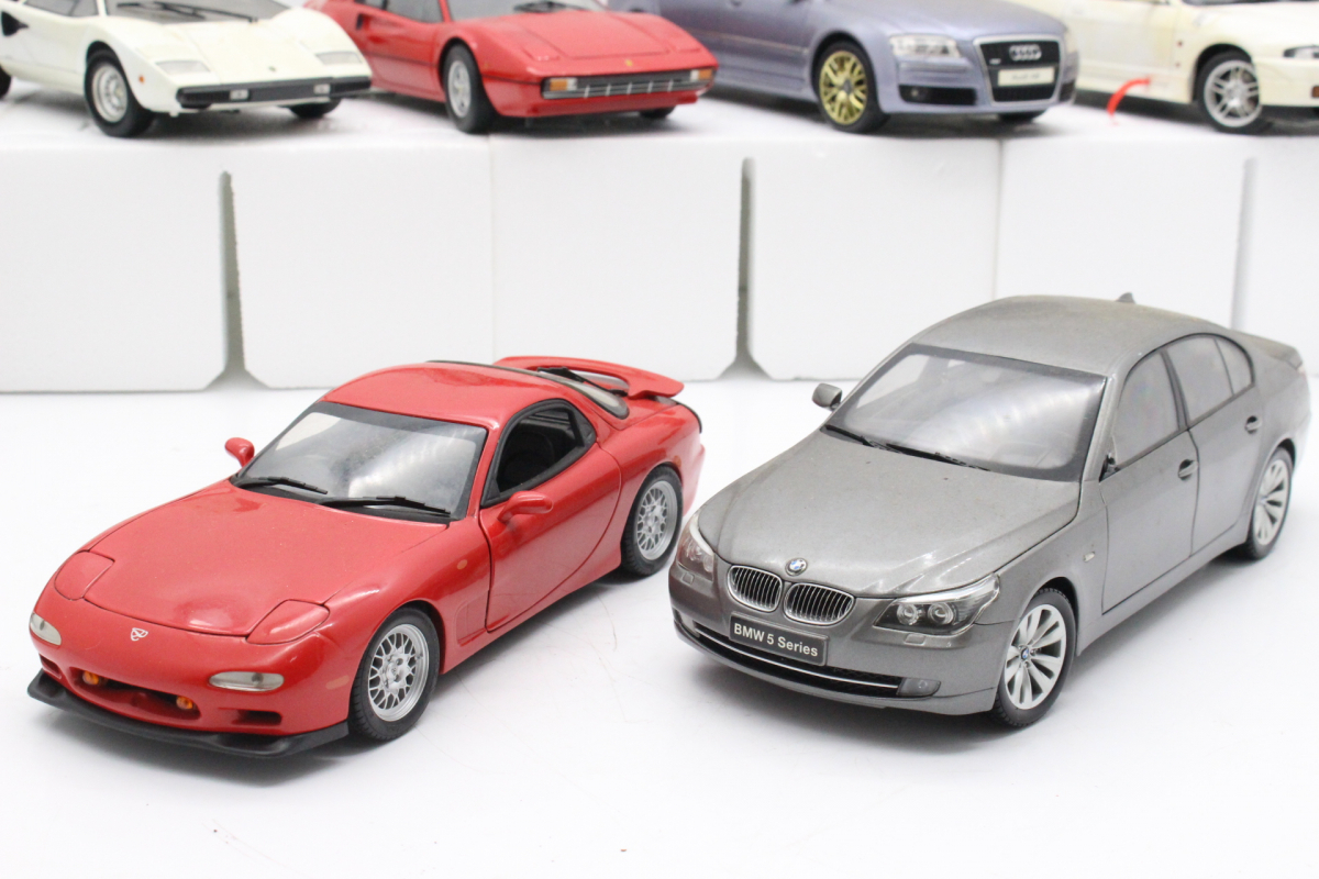 ト石 旧車 名車 スポーツカー ミニカー 1/18 まとめ KYOSHO/AUTOart/Ferrari/BMW/RX‐7/ベンツ など 12 ...