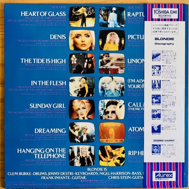 LP NEW WAVE/BLONDIE/THE BEST OF/CHRYSALIS WWS-90110/国内81年ORIG OBI/帯 /ブロンディー/軌跡 / 曲多数/RAPTURE ...