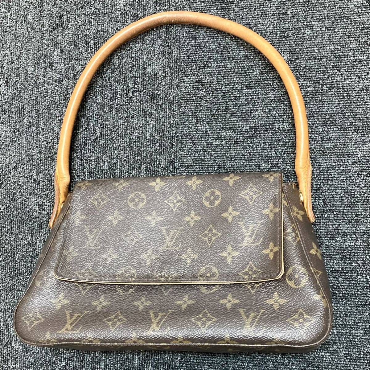 1円スタート LOUIS VUITTON ルイヴィトン モノグラム ミニルーピング M51147 ショルダーバッグ ハンドバッグ シリアル ...