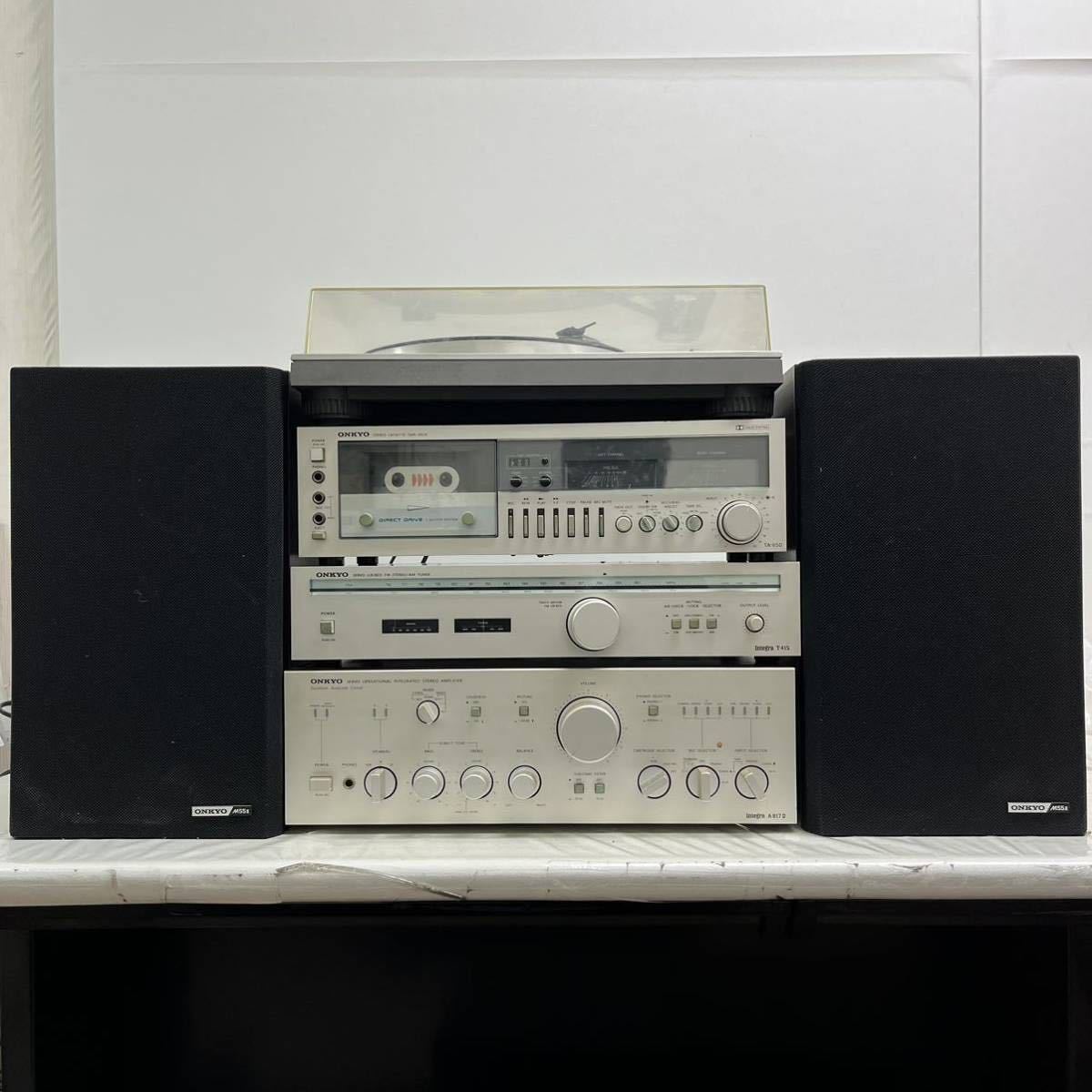 0108A6 ONKYO オンキョー PX-5F TA-650 T-415 A-817D M55Ⅱ 5点セット レコード アンプ カセット ...