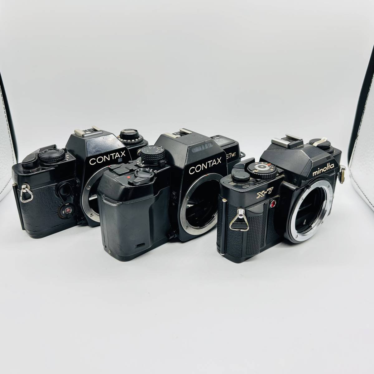 現状品 同梱不可 一眼レフカメラ3台セット CONTAX 167MT 139 MINOLTA X-7 #0925 #0926 #0937 ...