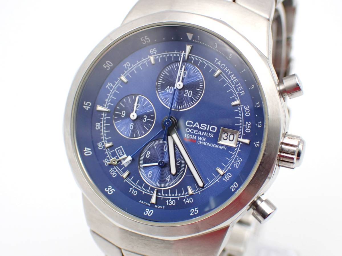 1円 稼働品 CASIO カシオ QZ メンズ腕時計 OCEANUS オシアナス 2714 0C-500 クロノグラフ デイト/P68936 ...