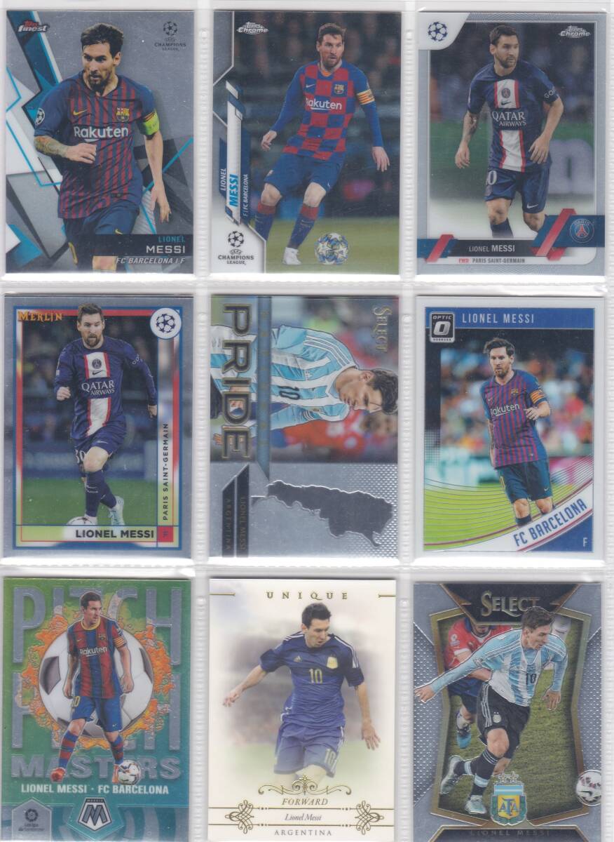 9枚セット LIONEL MESSI BARCELONA/PARIS SAINT-GERMAIN/ARGENTINA PANINI TOPPS ...