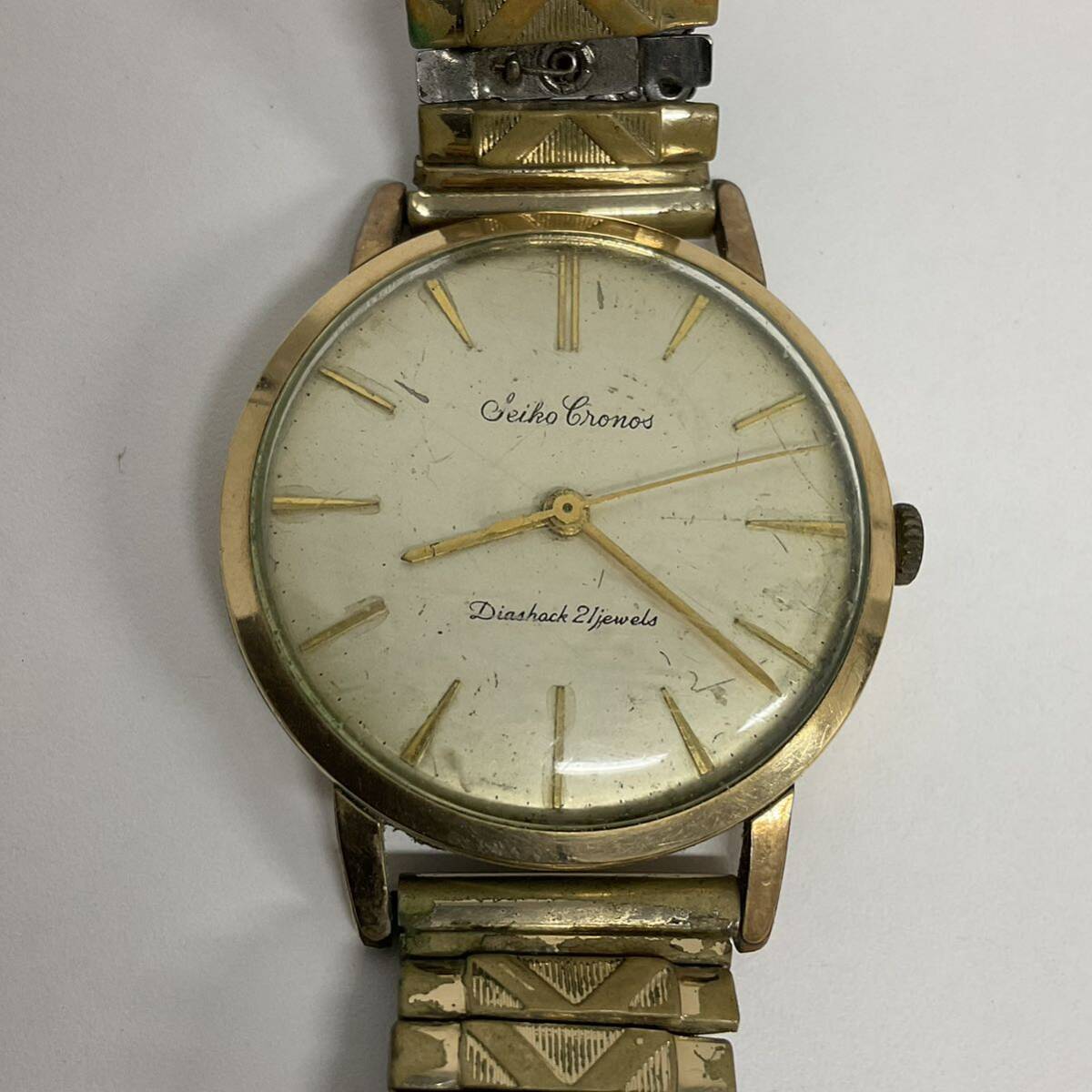 営FU773-60 SEIKO CRONOS／セイコー クロノス 21石 ゴールド 14K GOLD FILLED J14021 ゴールド 腕 ...