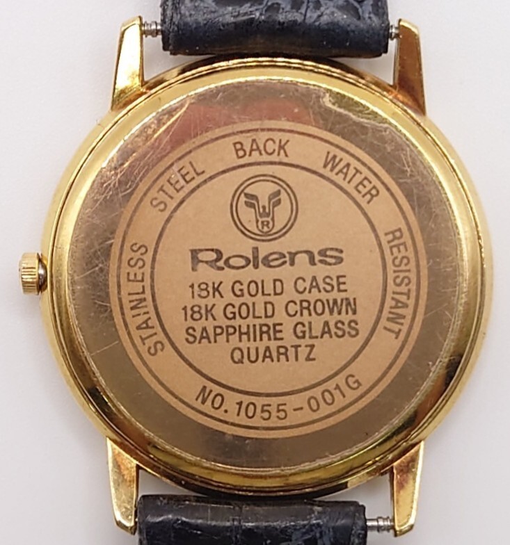 R1-466 Rolens Perfect GOLD No.1055-001G 18KGOLD CASE 18KGOLD CROWN ダイヤ ...