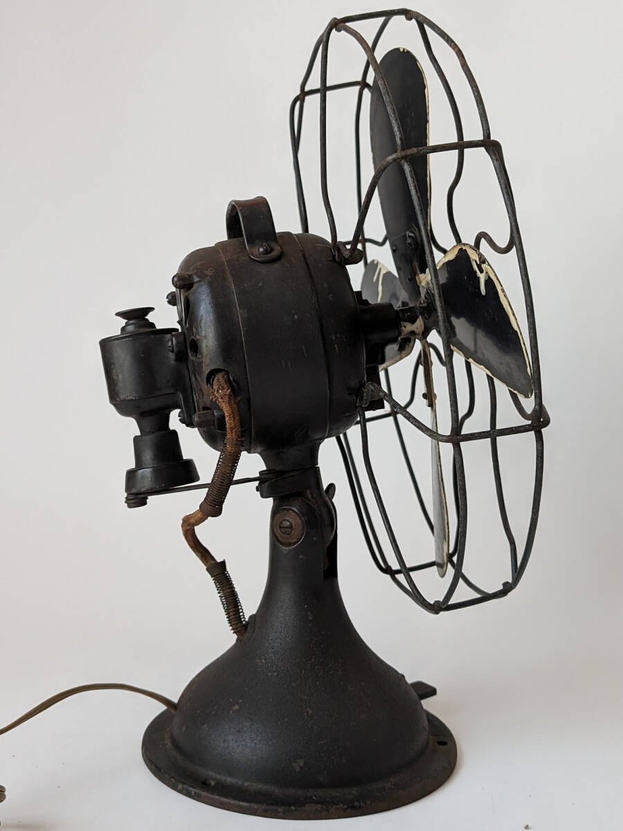 扇風機 芝浦 Shibaura A.C. Electric Fan 4枚羽根 アンティーク レトロ 昭和レトロ インテリア 現状 白い羽根 ...
