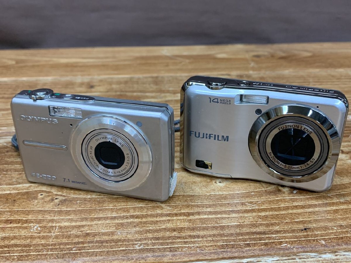 T5-3184 OLYMPUS FE-220 FUJIFILM AX 250 オリンパス コンパクトデジタルカメラ 2点セット 東京引取可 千 ...
