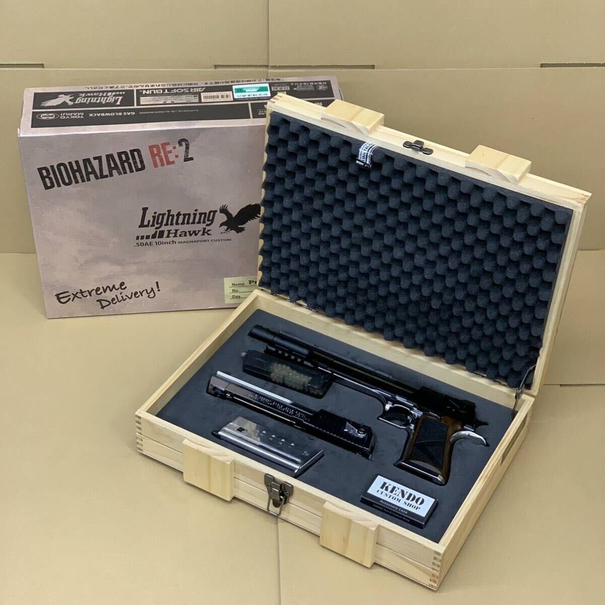 東京マルイ バイオハザード RE:2 Lightning Hawk KENDO CUSTOM プロトタイプ .50 ガスガン 試射確認済み ...