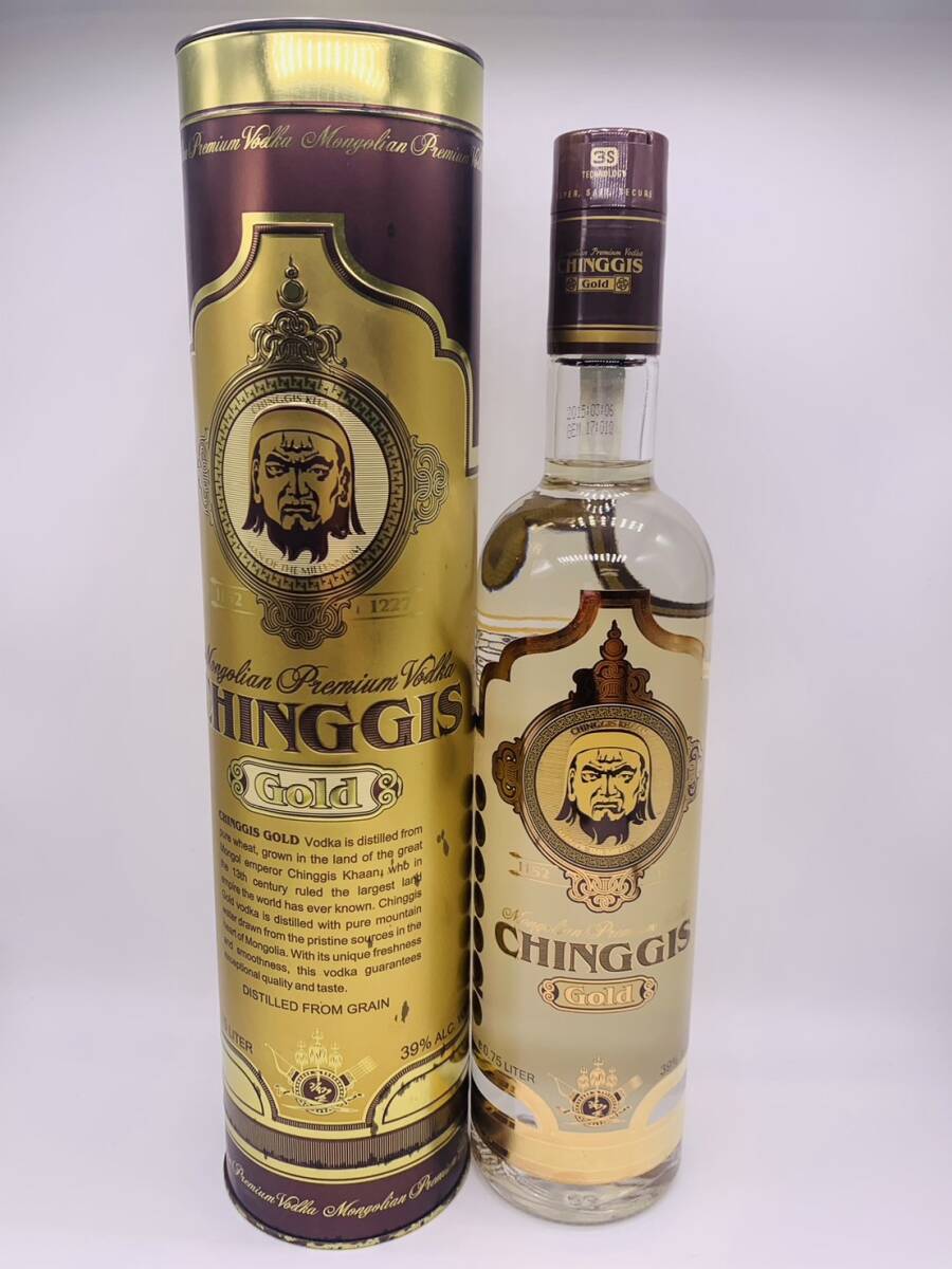 未開栓 CHINGGIS GOLD チンギス ゴールド Mongolian Premium Vodka モンゴル プレミアム ウォッカ ...
