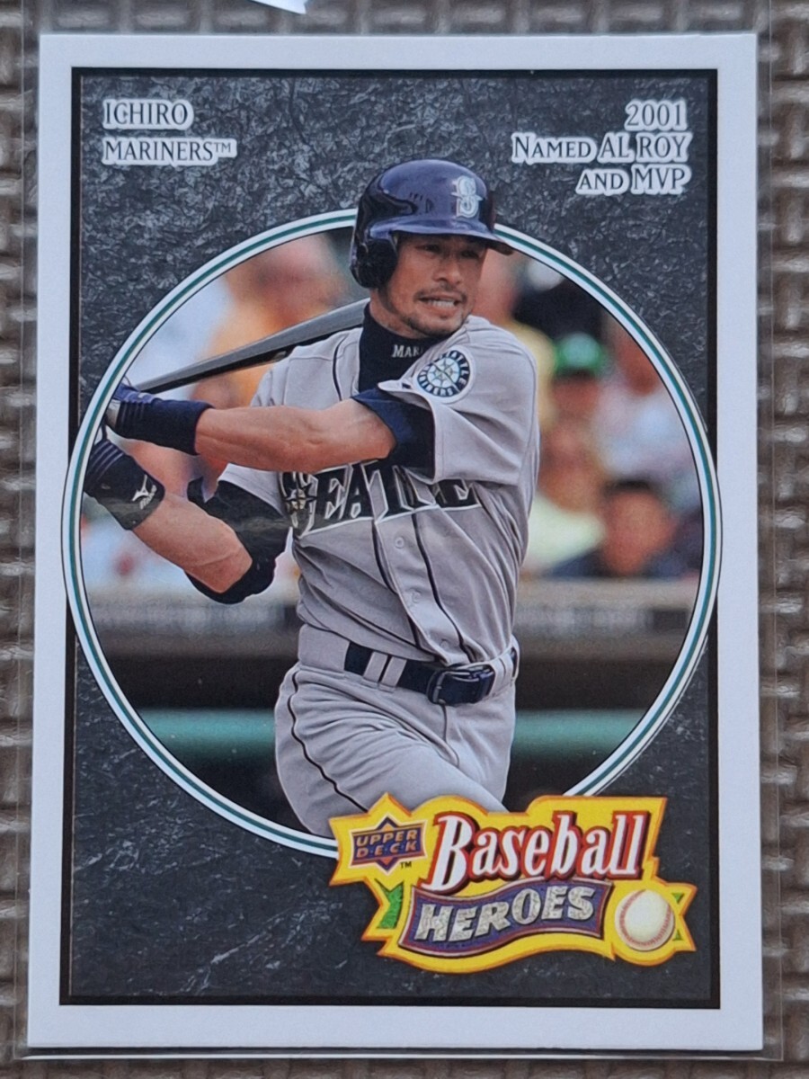 2008 Upper Deck Baseball Heroes #152 ICHIRO SUZUKI 2001 Named AL ROY And MVP Black Seattle ...