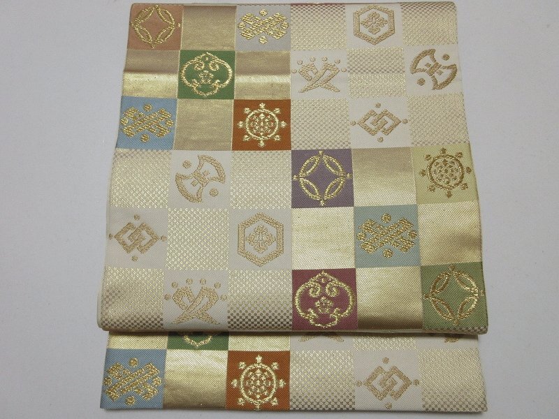 ドークブア 六通柄本袋帯 川島織物 市松に宝尽くし 極上の逸品 A42(仕立て上がり)｜売買されたオークション情報、yahooの商品情報をアーカイブ公開 - オークファン（aucfan.com）