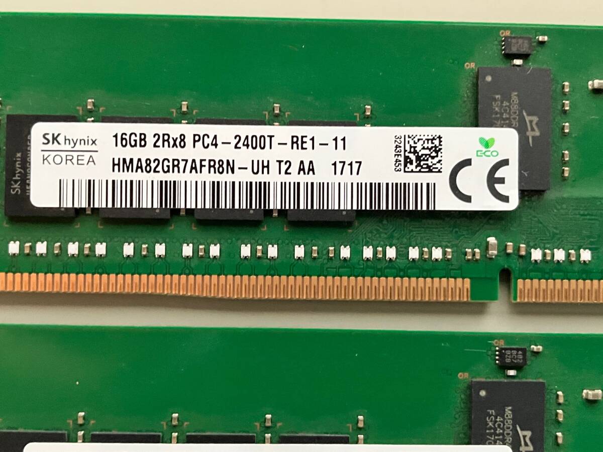 wd14 288pin DDR4 19200 PC4-2400T-RE1 16GB Registered hynix 2枚 合計32GB ...