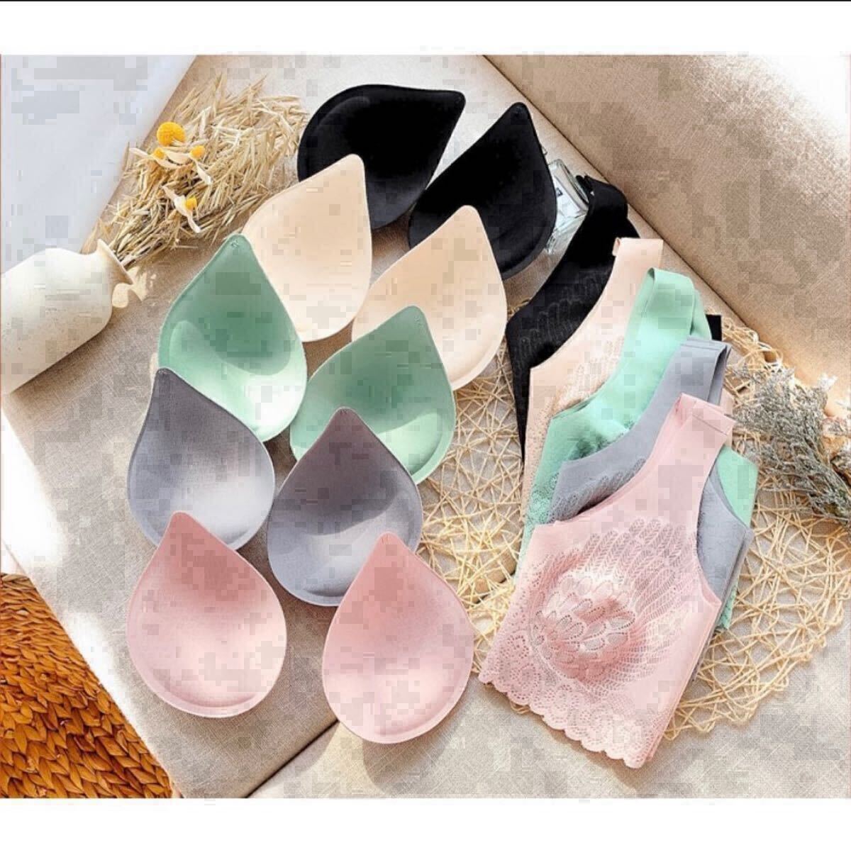 シームレス ブラジャー 3L XXL ブラック 黒 レース パット ナイトブラ スポーツブラ ノンワイヤー マタニティブラ B80 C80 D80 80c 80d(ブラジャー、ハーフトップ ...